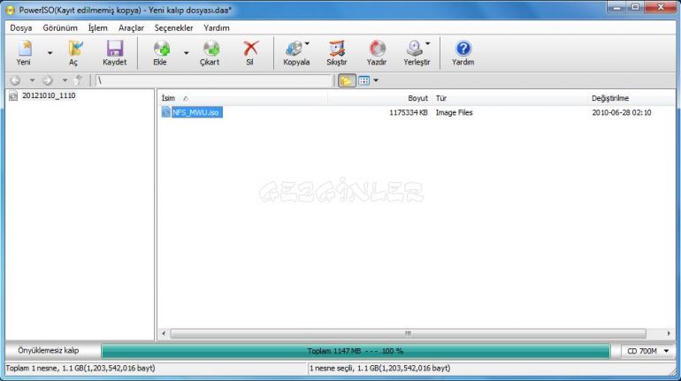 PowerISO Ekran Görüntüsü - Gezginler