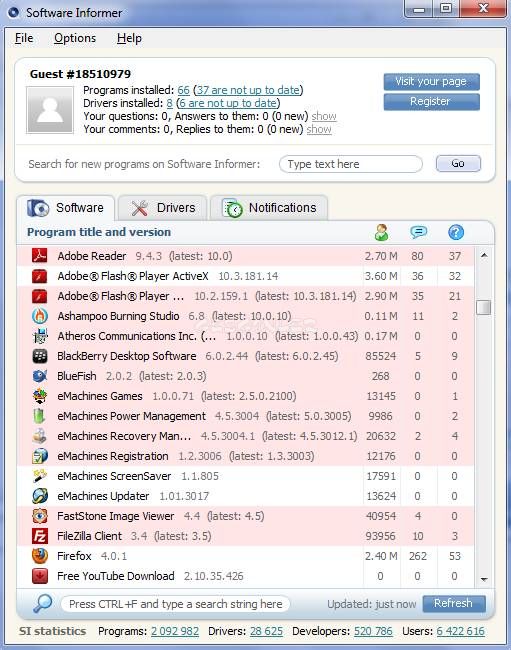 Software Informer Ekran Görüntüsü - Gezginler