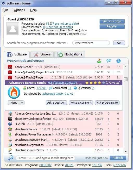 Software Informer Ekran Görüntüsü - Gezginler