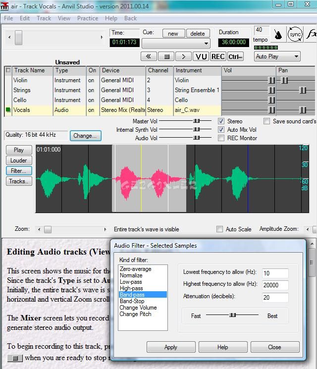 Anvil Studio Ekran Görüntüsü - Gezginler