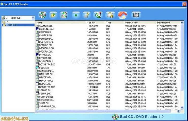 Bad CD/DVD Reader Ekran Görüntüsü - Gezginler