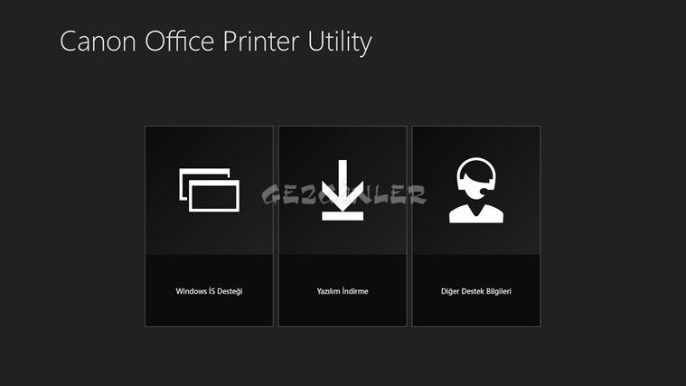 Canon Office Printer Utility Ekran Görüntüsü - Gezginler