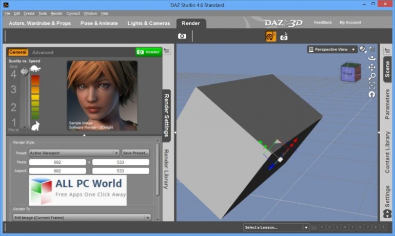 Daz Studio Ekran Görüntüsü - Gezginler