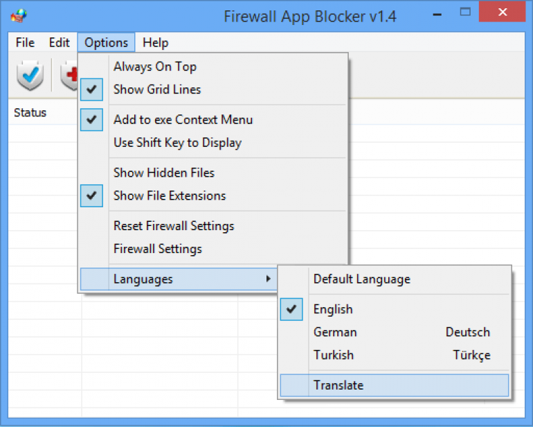 Firewall App Blocker Ekran Görüntüsü - Gezginler