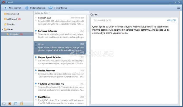 Foxmail Ekran Görüntüsü - Gezginler