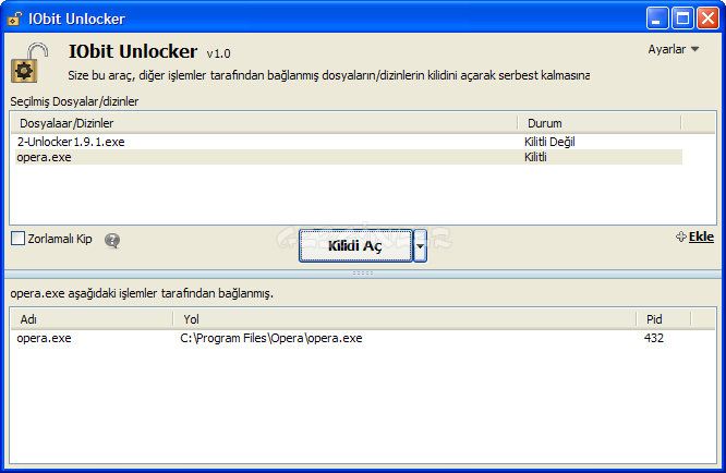 IObit Unlocker Ekran Görüntüsü - Gezginler