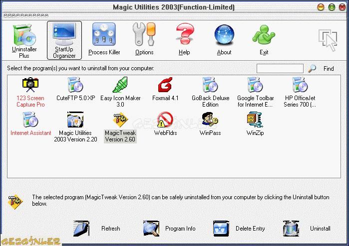 Magic Utilities Ekran Görüntüsü - Gezginler