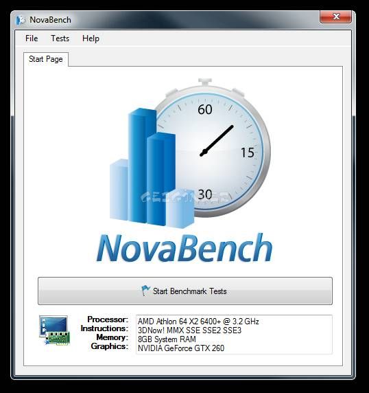 NovaBench Ekran Görüntüsü - Gezginler