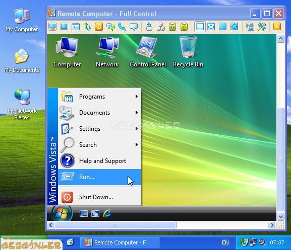 Radmin Remote Control Ekran Görüntüsü - Gezginler