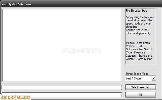 Safe Erase Ekran Görüntüsü - Gezginler