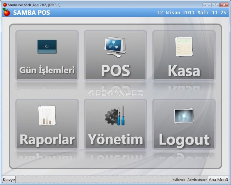 SambaPOS Ekran Görüntüsü - Gezginler
