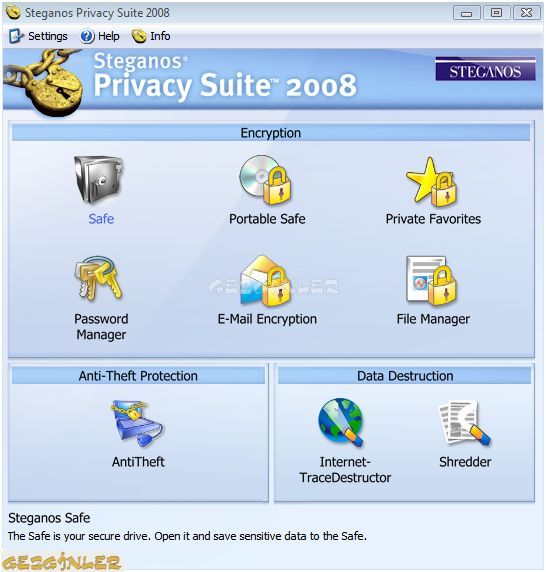 Steganos Privacy Suite Ekran Görüntüsü - Gezginler