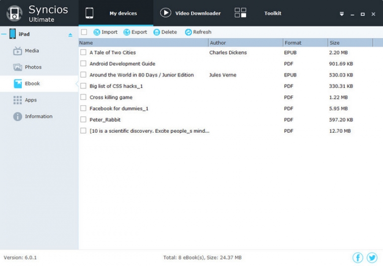 Syncios Ekran Görüntüsü - Gezginler