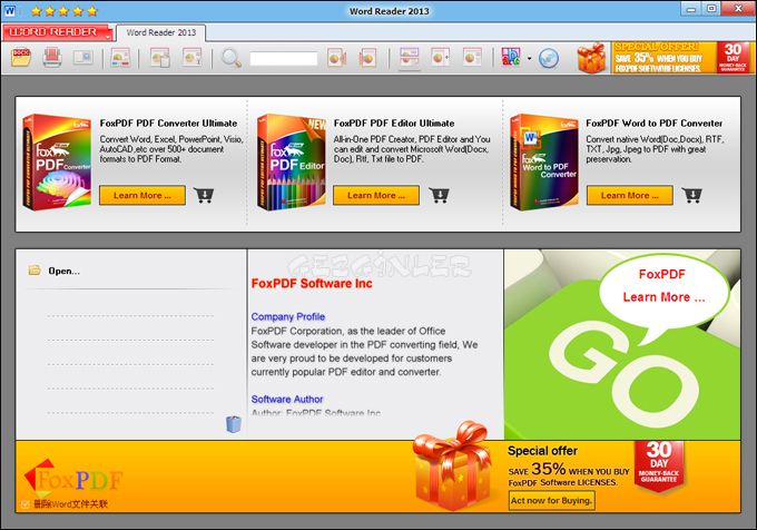 FoxPDF Word Reader Ekran Görüntüsü - Gezginler