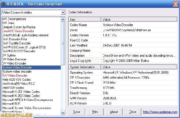 XP Codec Pack Ekran Görüntüsü - Gezginler