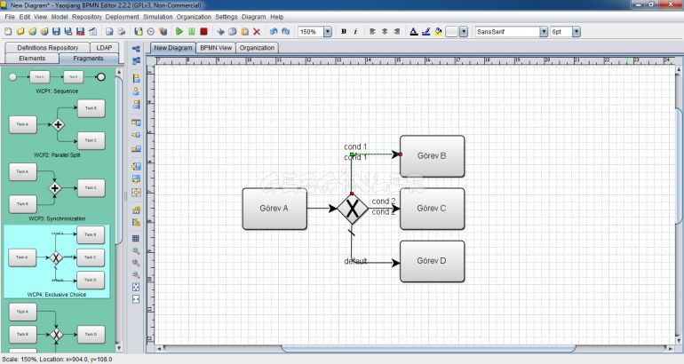 Yaoqiang BPMN Editor Ekran Görüntüsü - Gezginler Yaoqiang BPMN Editor Ekran Görüntüsü - Gezginler