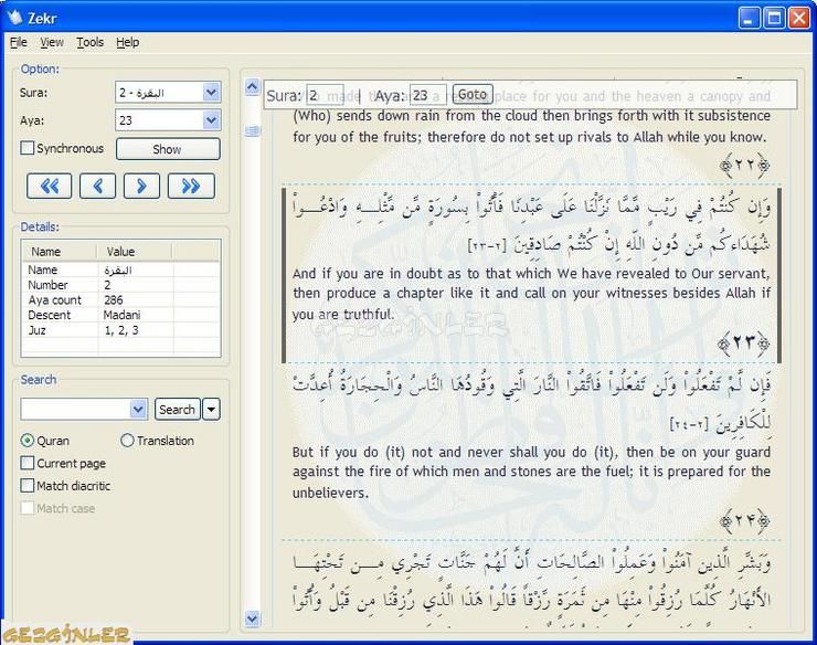 Zekr Ekran Görüntüsü - Gezginler
