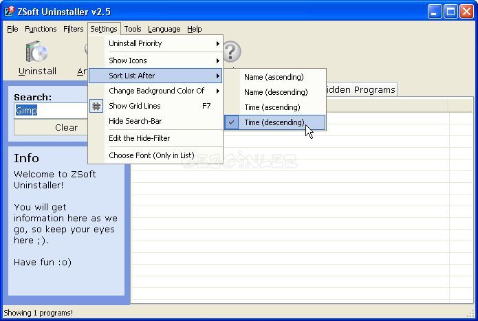 Zsoft Uninstaller Ekran Görüntüsü - Gezginler