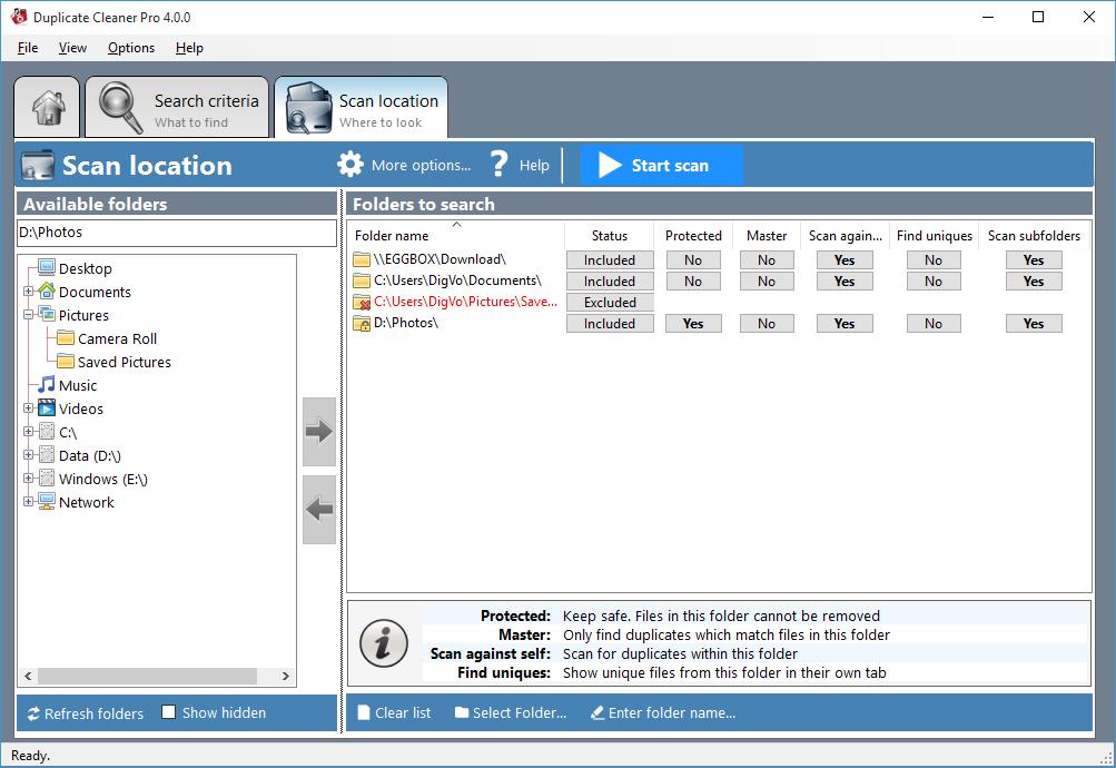 Duplicate Cleaner Ekran Görüntüsü - Gezginler
