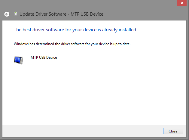 Microsoft MTP Device Driver Ekran Görüntüsü - Gezginler