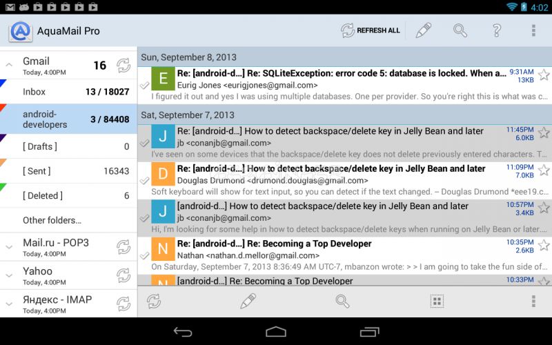 Aqua Mail İndir (Android) - Gezginler Mobil