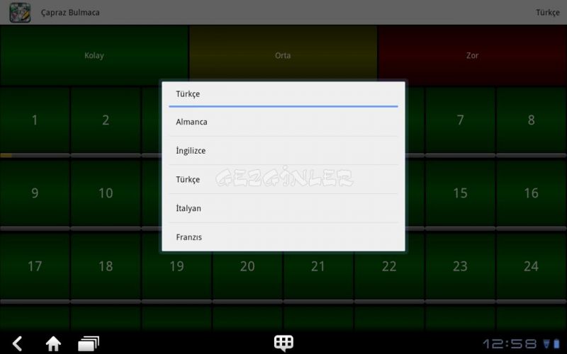 Ücretsiz Çapraz Bulmaca İndir (Android) - Gezginler Mobil