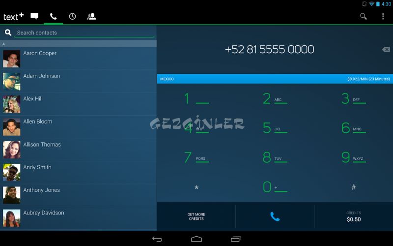 textPlus İndir (Android) - Gezginler Mobil