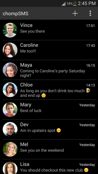 chomp SMS İndir (Android) - Gezginler Mobil