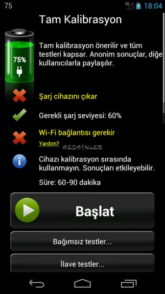 Battery HD İndir (Android) - Gezginler Mobil