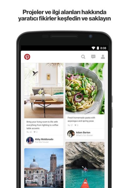 Pinterest İndir (Android) - Gezginler Mobil