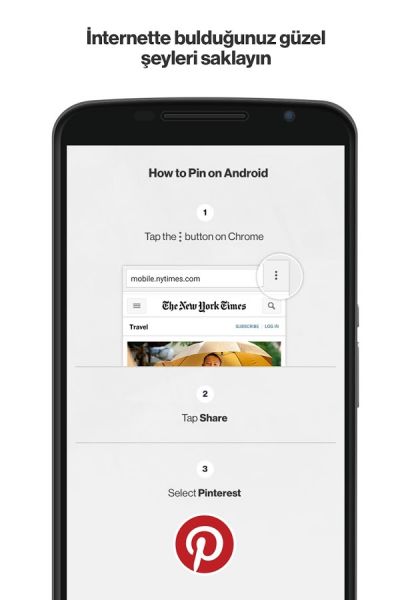 Pinterest İndir (Android) - Gezginler Mobil