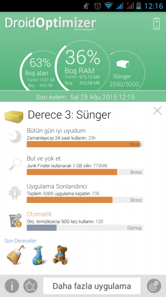 Droid Optimizer İndir (Android) - Gezginler Mobil