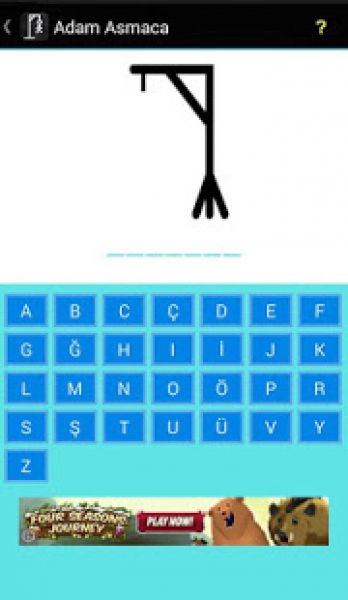 Adam Asmaca - TÜRKÇE Kelime Oyunu İndir (Android) - Gezginler Mobil