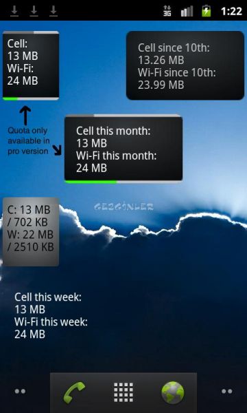 Data counter widget İndir (Android) - Gezginler Mobil
