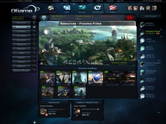 OGame Ekran Görüntüleri - Gezginler Oyun